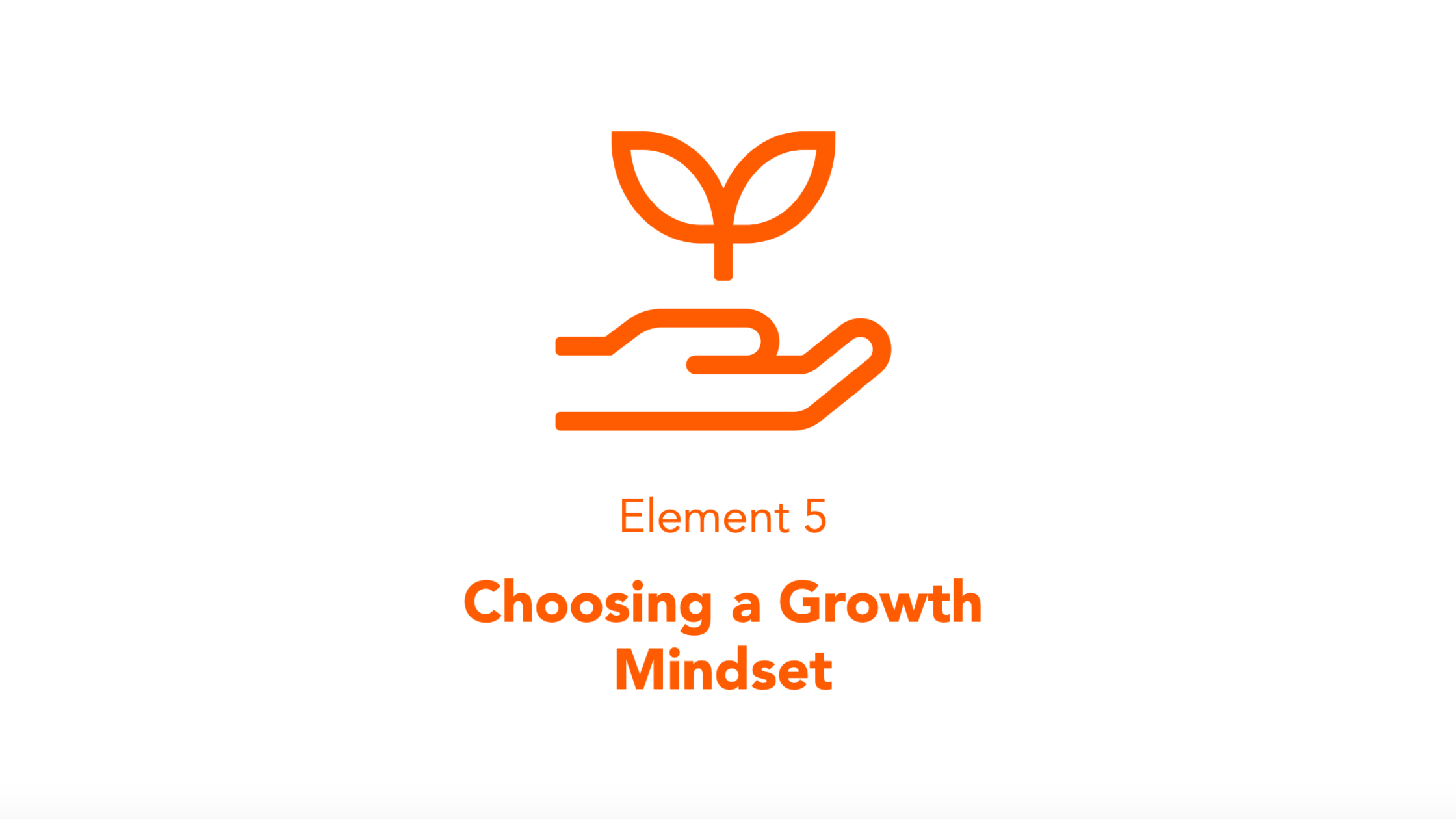 Developing a Growth Mindset